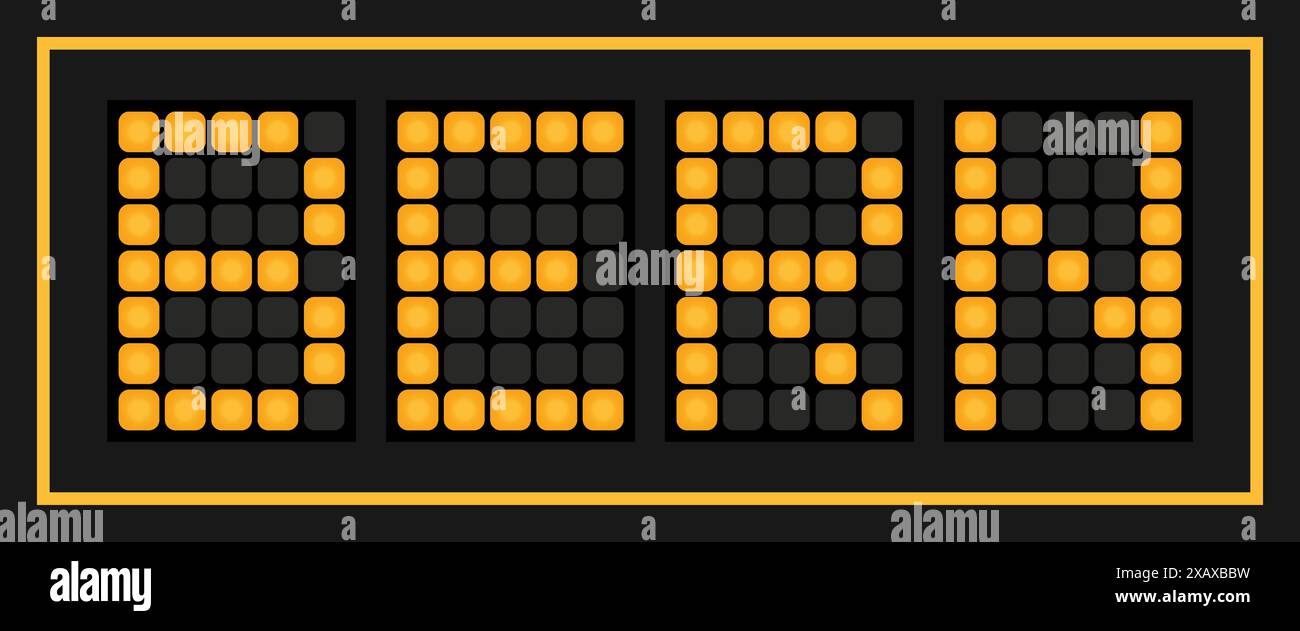 Orange color led banner in word bern on black background Stock Vector ...