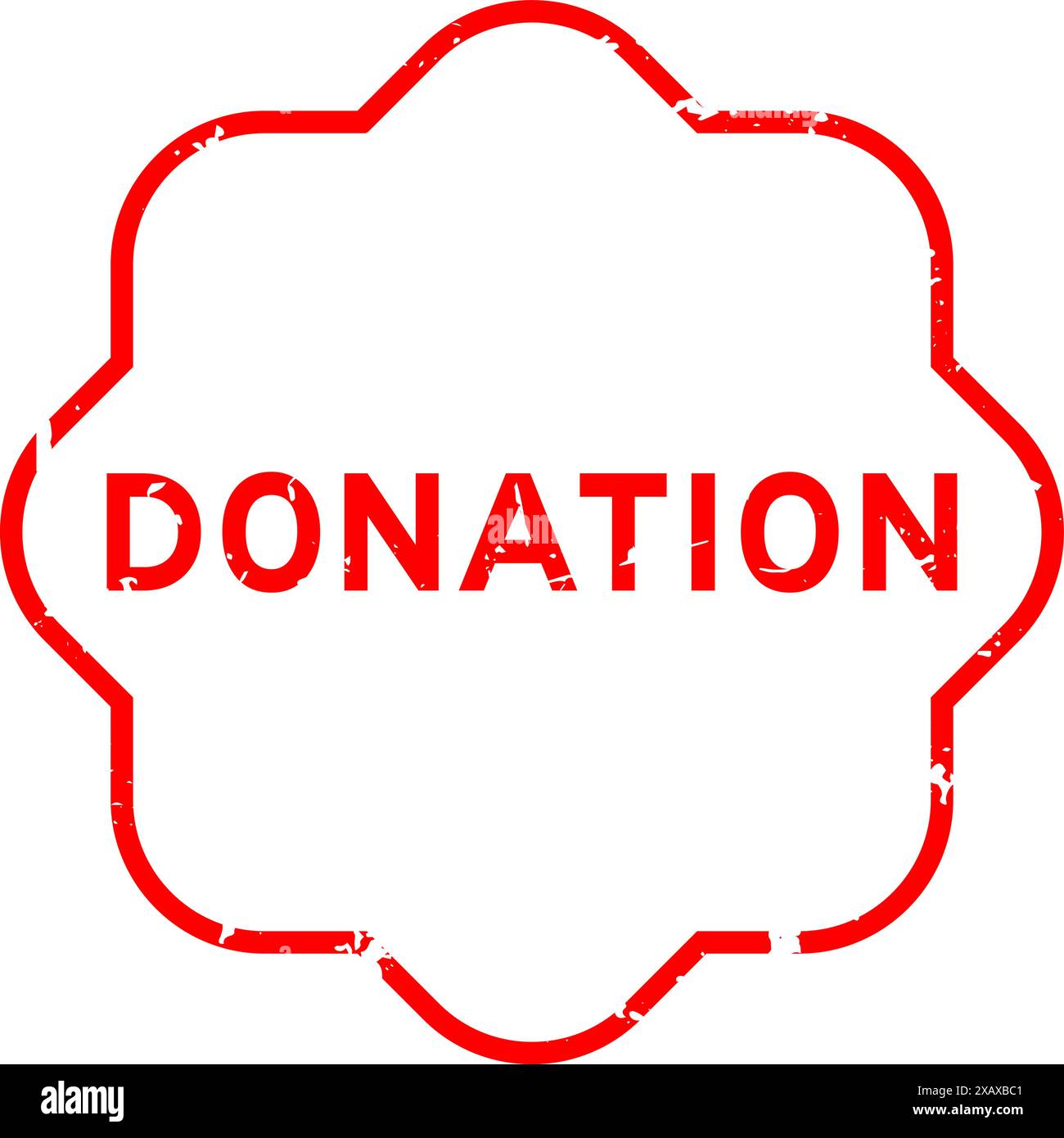 Grunge red donation word rubber seal stamp on white background Stock ...