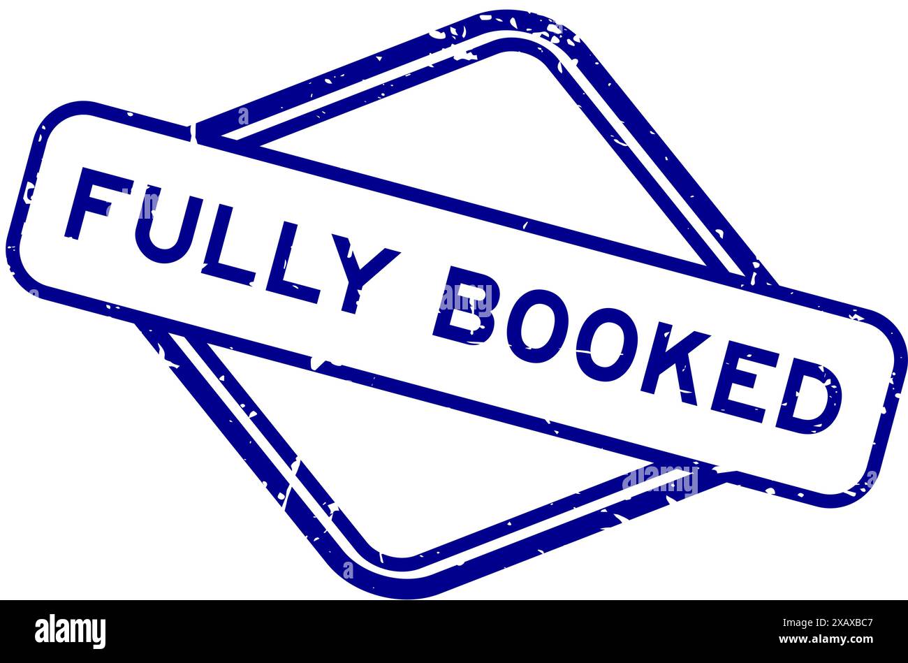 Grunge blue fully booked word rubber seal stamp on white background Stock Vector Image & Art - Alamy