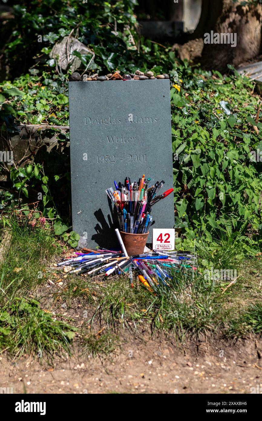 London, England – Grave of DUggals Addms, famous science fiction author ...