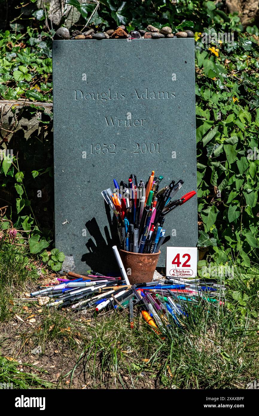 London, England – Grave of DUggals Addms, famous science fiction author ...