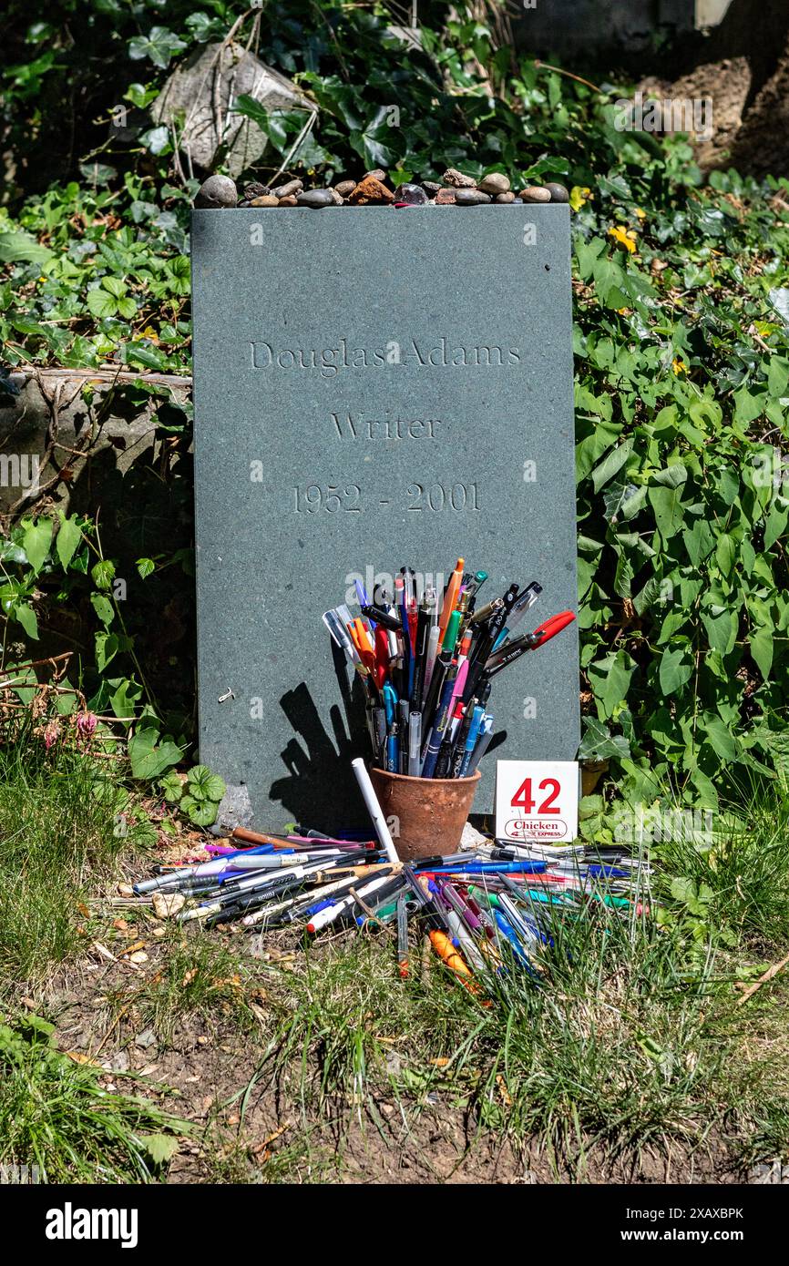 London, England – Grave of DUggals Addms, famous science fiction author ...