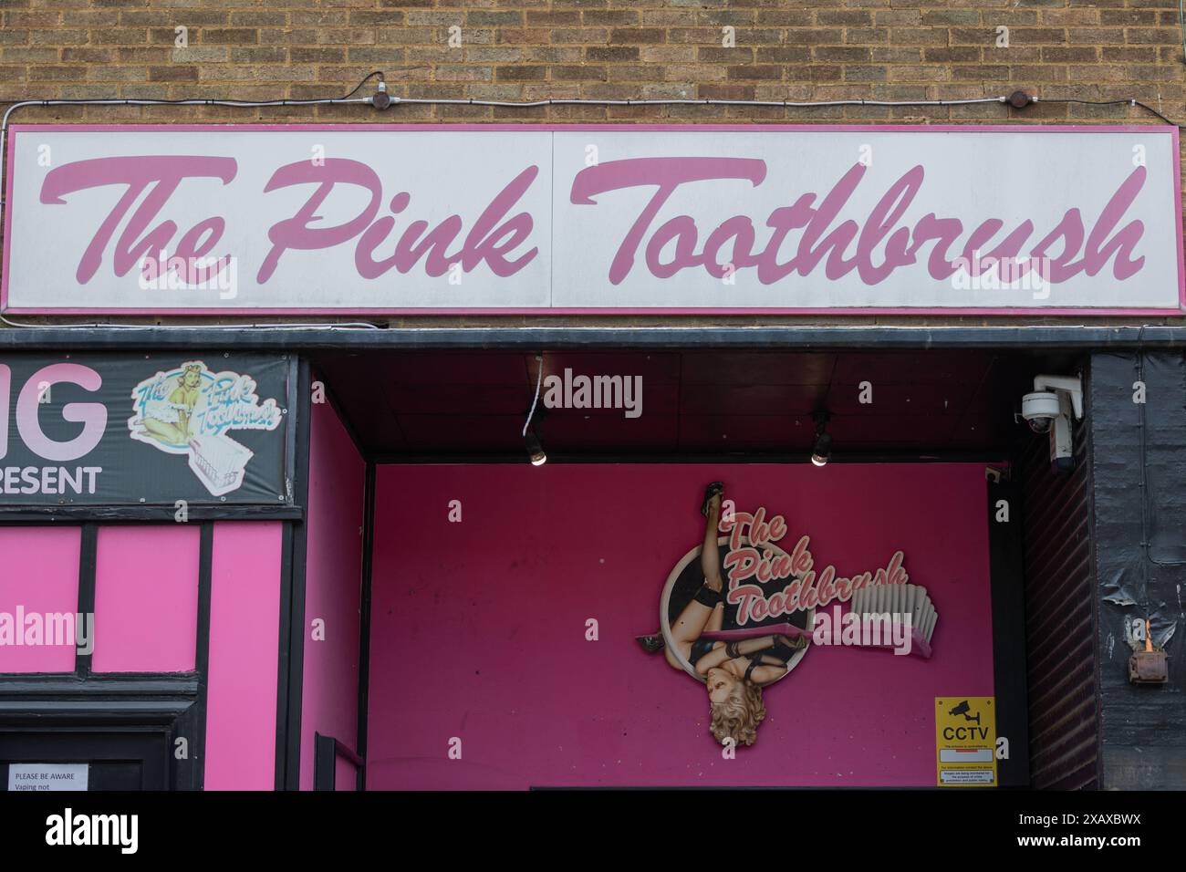 Entrance to the famous Pink Toothbrush night club. High Street ...