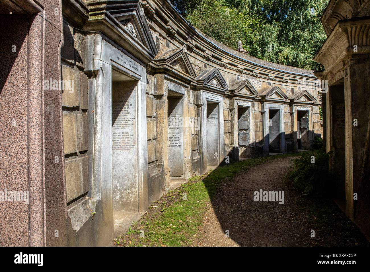 London, England – August 2023. Highgate Cemetery is the final resting ...