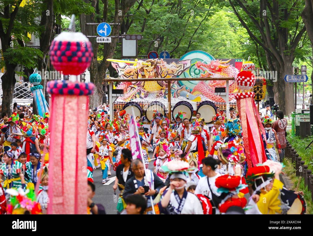 Sendai Tanabata Star festival of Miyagi Prefecture, takes place during ...
