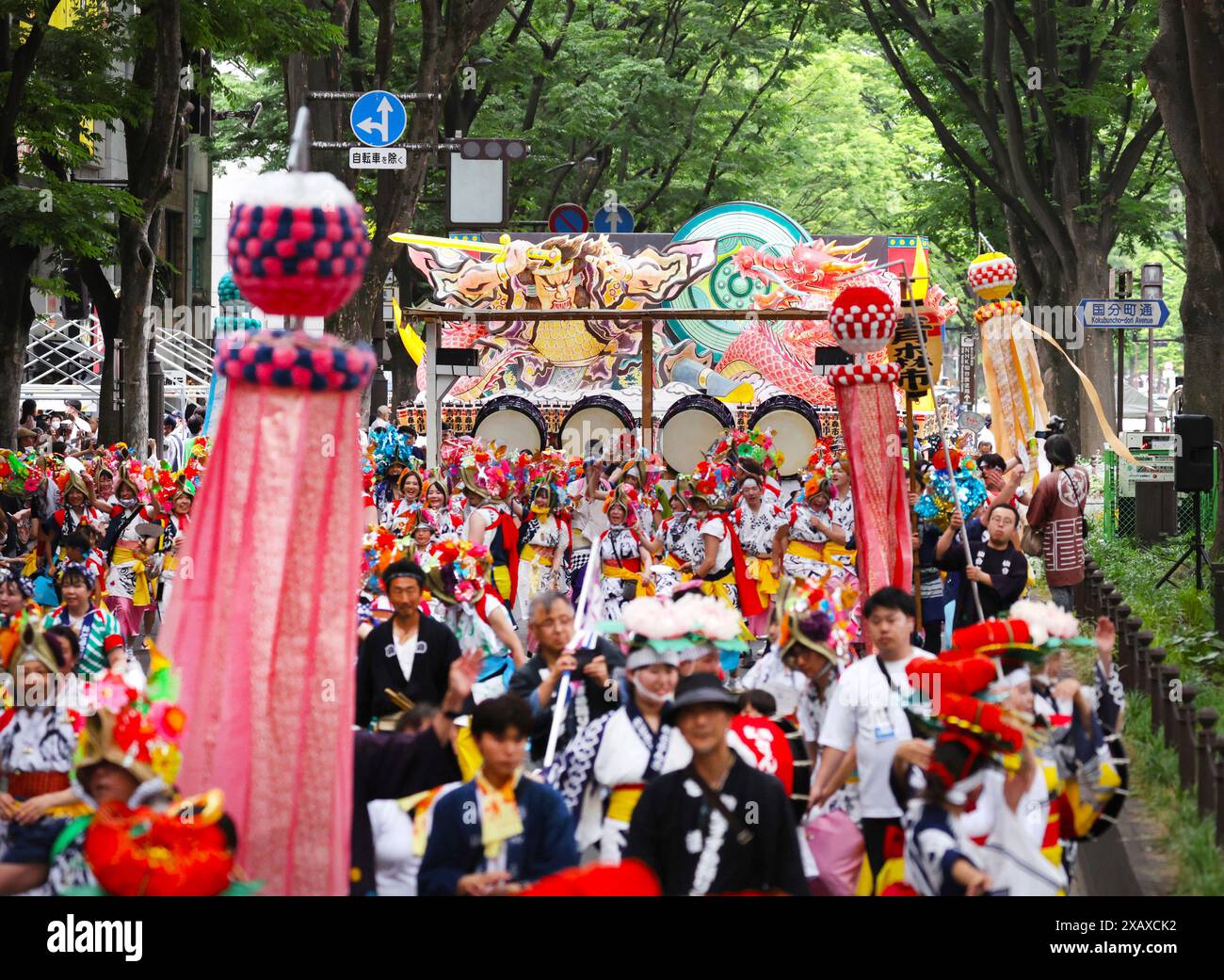 Sendai Tanabata Star festival of Miyagi Prefecture, takes place during ...