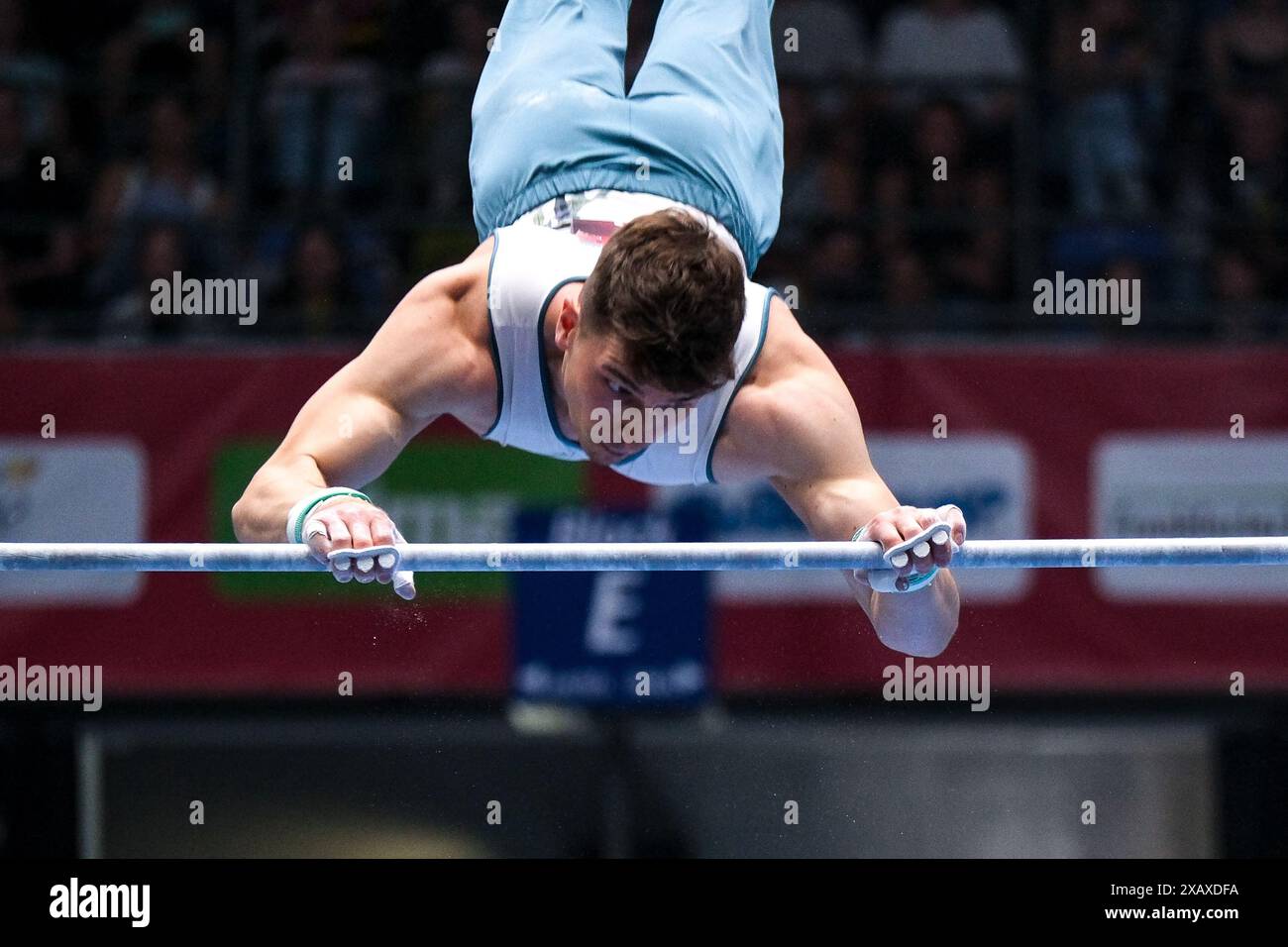 Carlo Hoerr (TSV Schmiden) turnt am Reck, Die Finals 2024, Deutsche ...