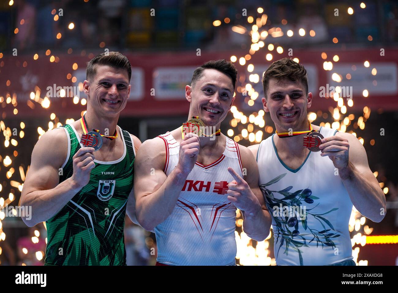 Lukas Dauser (TSV Unterhaching), Andreas Toba (TK Hannover) und Carlo ...