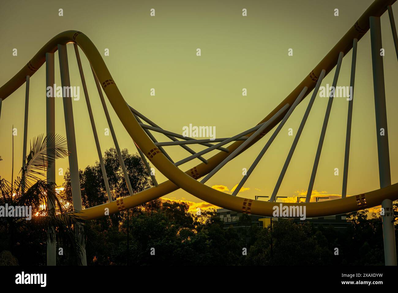 Gold Coast, Queensland, Australia - Modern art object in a form of DNA ...