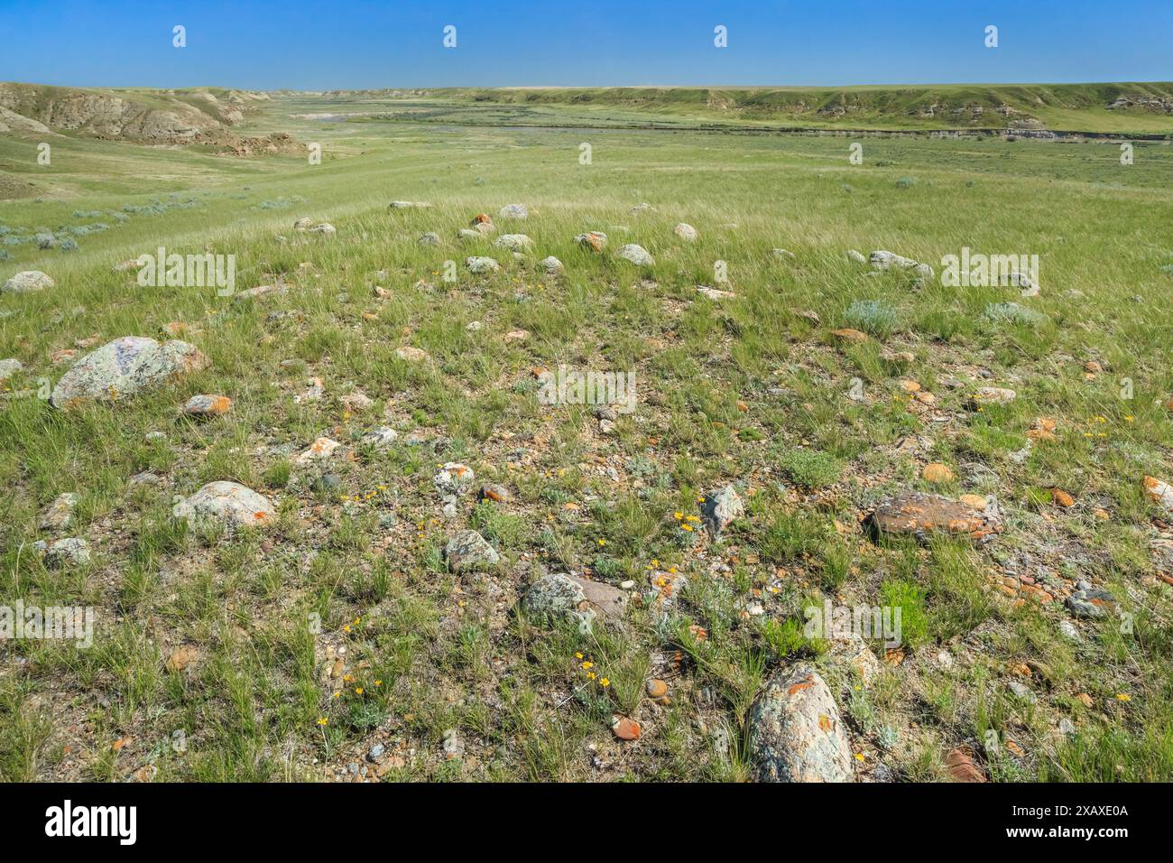 tipi ring and the milk river valley viewed from lost river wildlife ...
