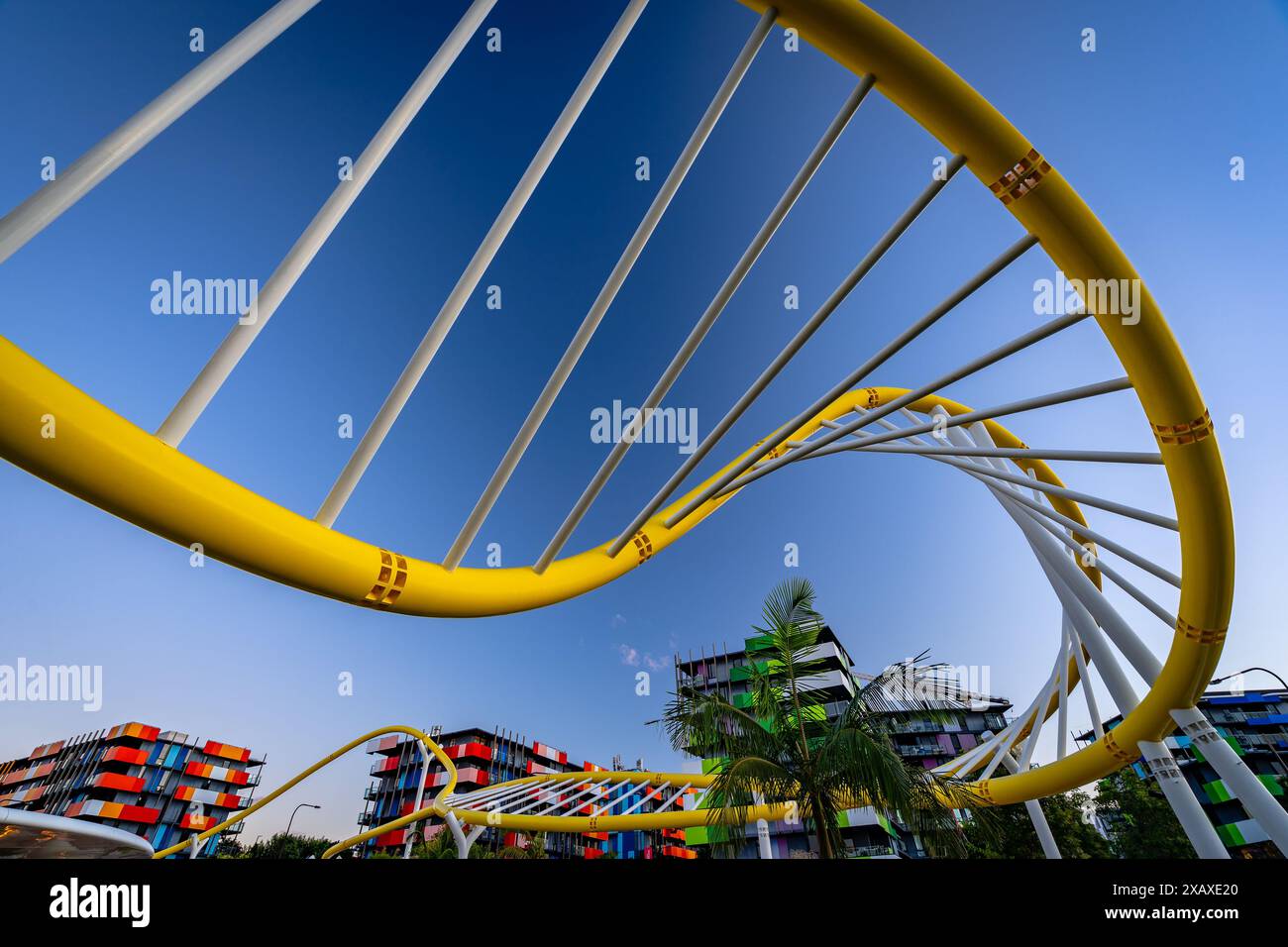Gold Coast, Queensland, Australia - Modern art object in a form of DNA ...