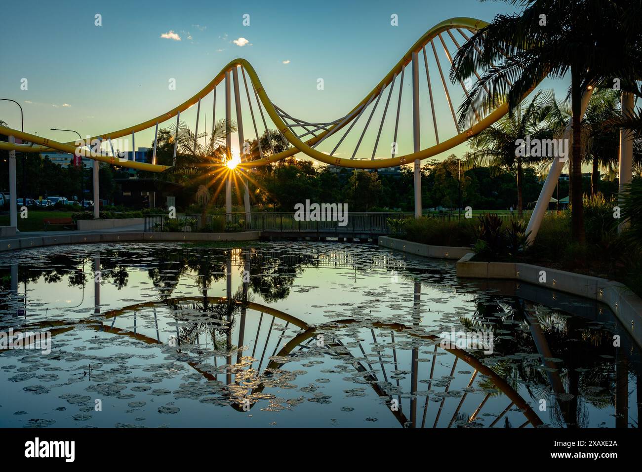 Gold Coast, Queensland, Australia - Modern art object in a form of DNA ...