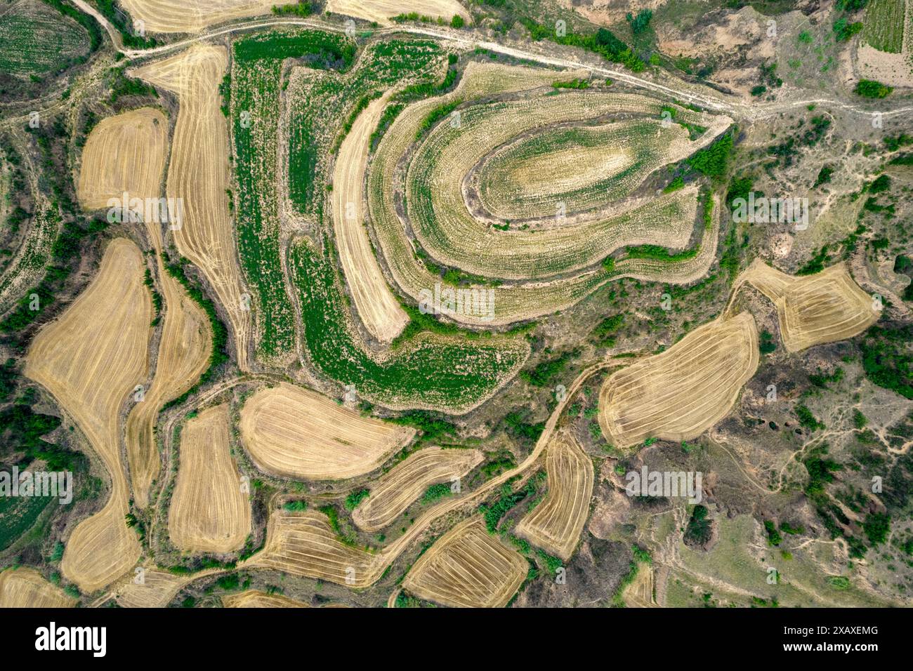 YUNCHENG, CHINA - JUNE 9, 2024 - Aerial photo shows the landscape of ...