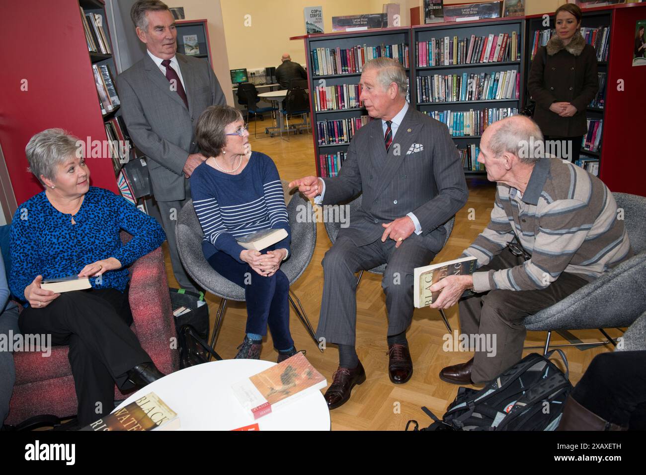 The Prince of Wales visits The Newbridge Memorial Hall in South Wales ...