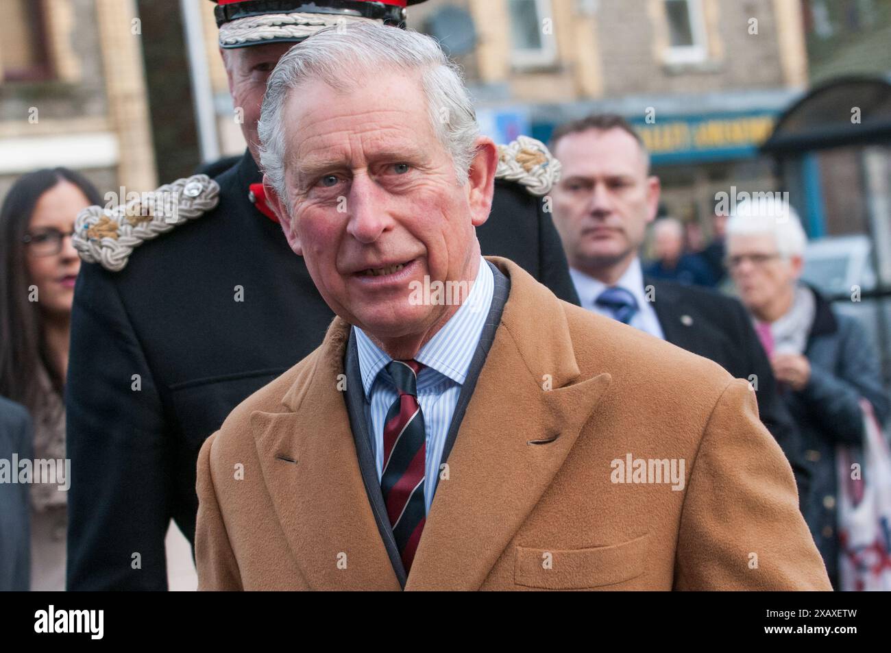 The Prince of Wales visits The Newbridge Memorial Hall in South Wales ...