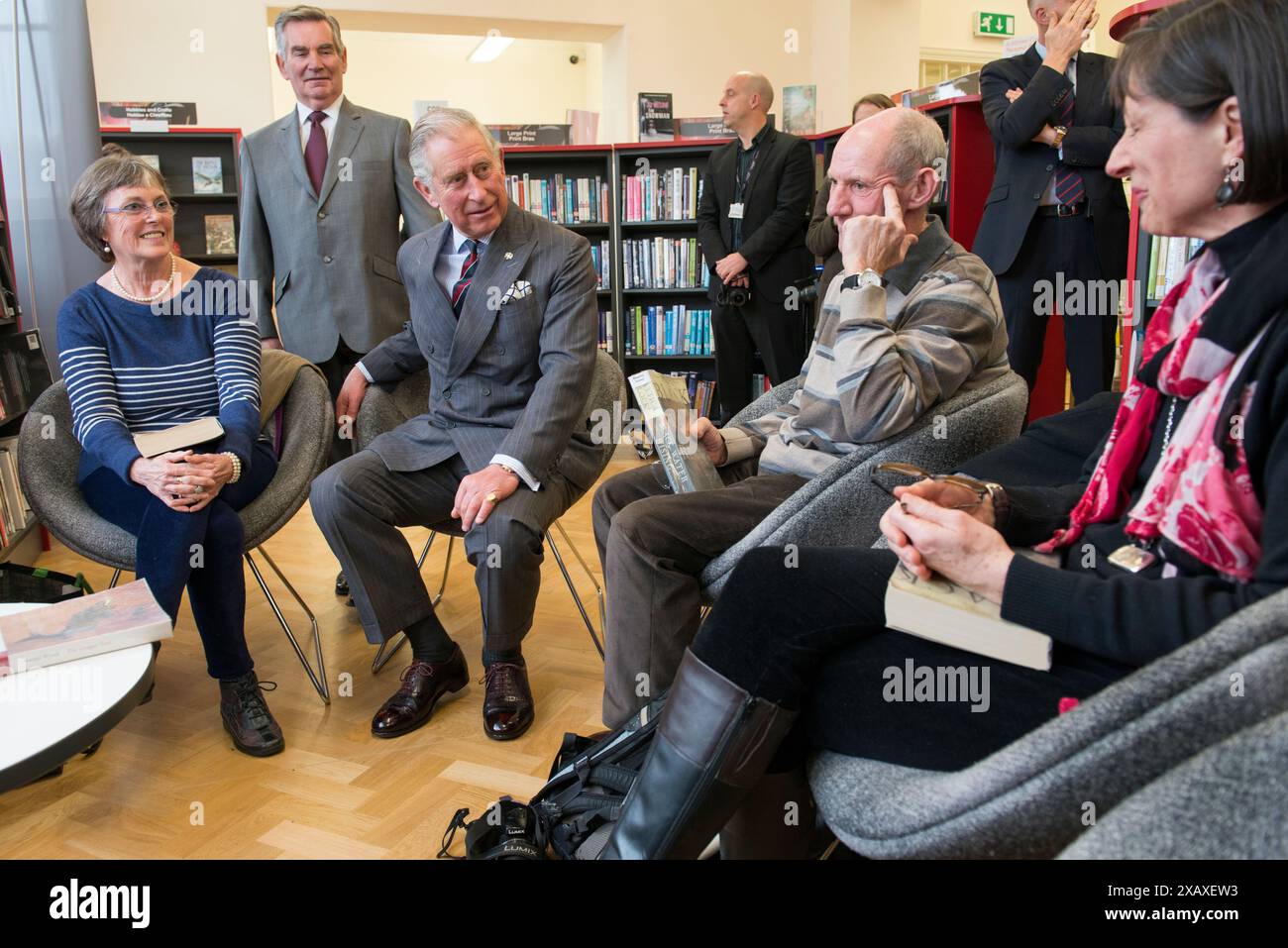 The Prince of Wales visits The Newbridge Memorial Hall in South Wales ...
