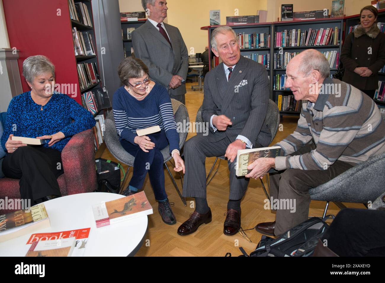 The Prince of Wales visits The Newbridge Memorial Hall in South Wales ...