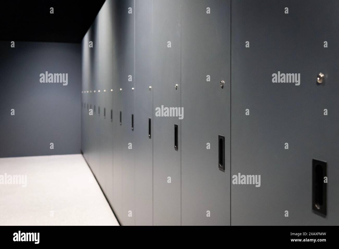 Gray storage cabinets hi-res stock photography and images - Alamy