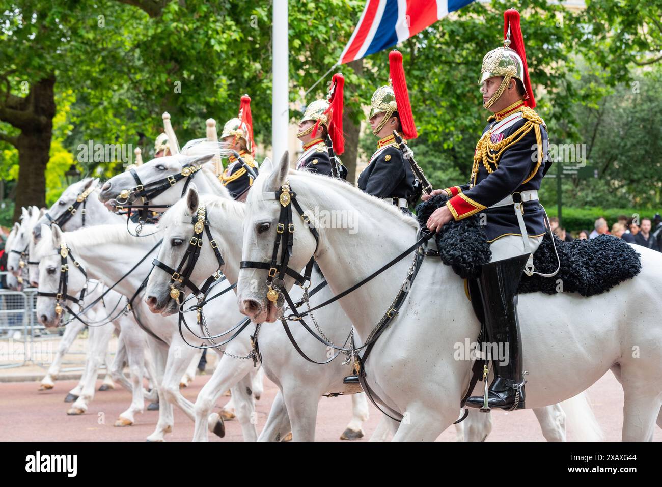 Colonel's Review, final practice for Trooping the Colour 2024. Mounted ...