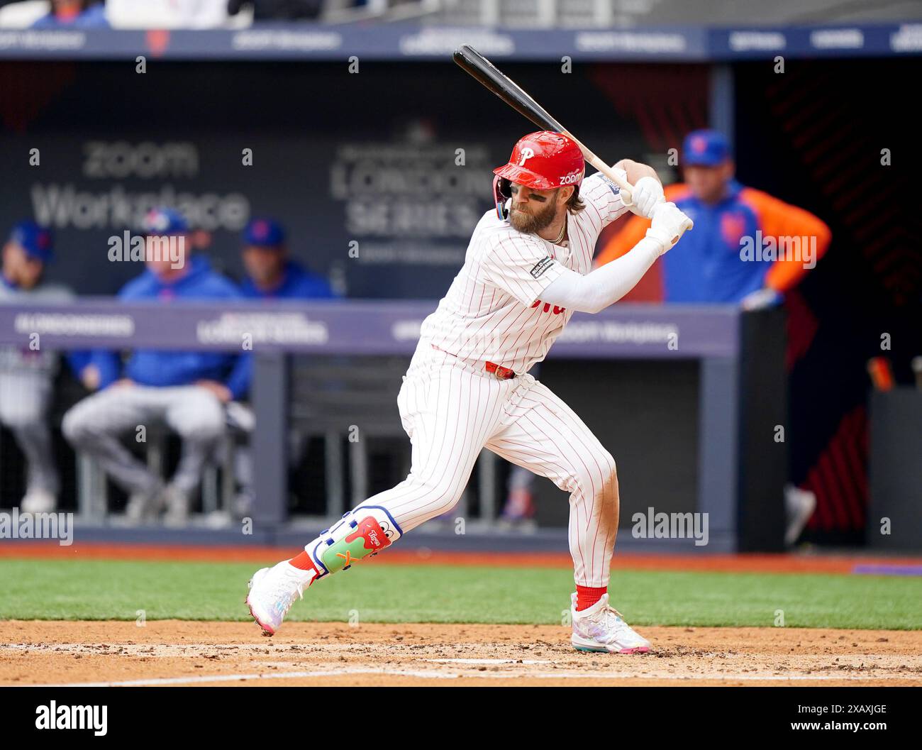 Philadelphia Phillies' Bryce Harper bats during game two of the MLB ...