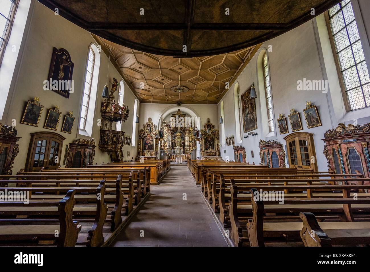 baroque church Maria in der Tanne, from 1700, Triberg , Baden ...