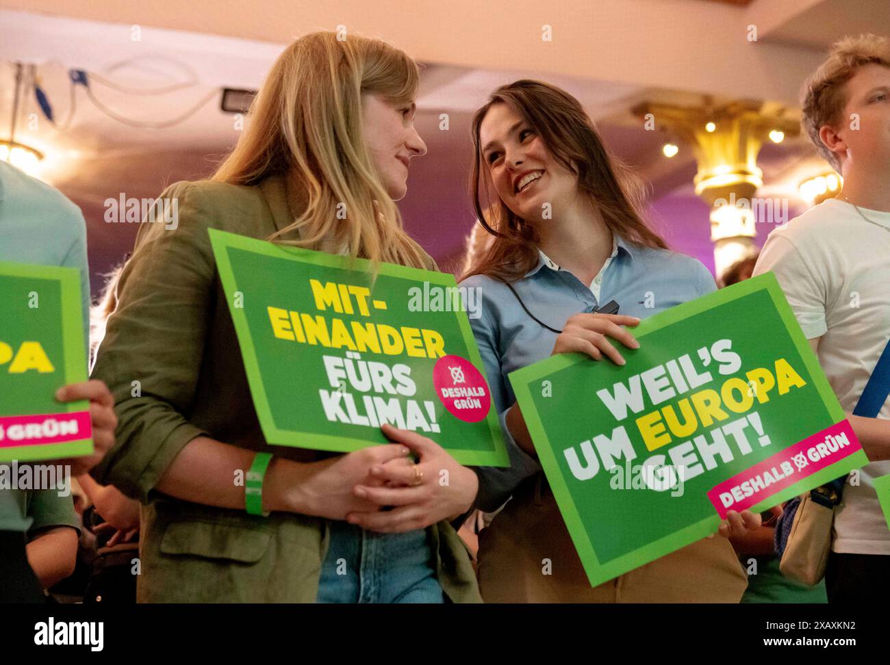 Wien, Österreich. 9. Juni 2024. Grüne EU-Wahlparty im Wiener Metropol ...