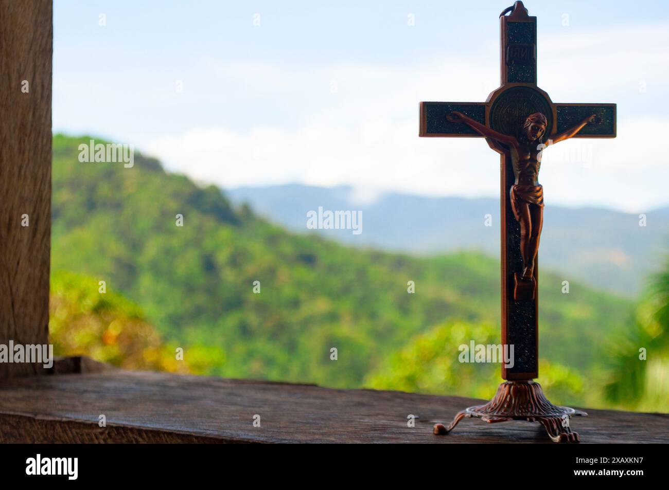 Holy Cross with customizable space for Christian message or text Stock ...