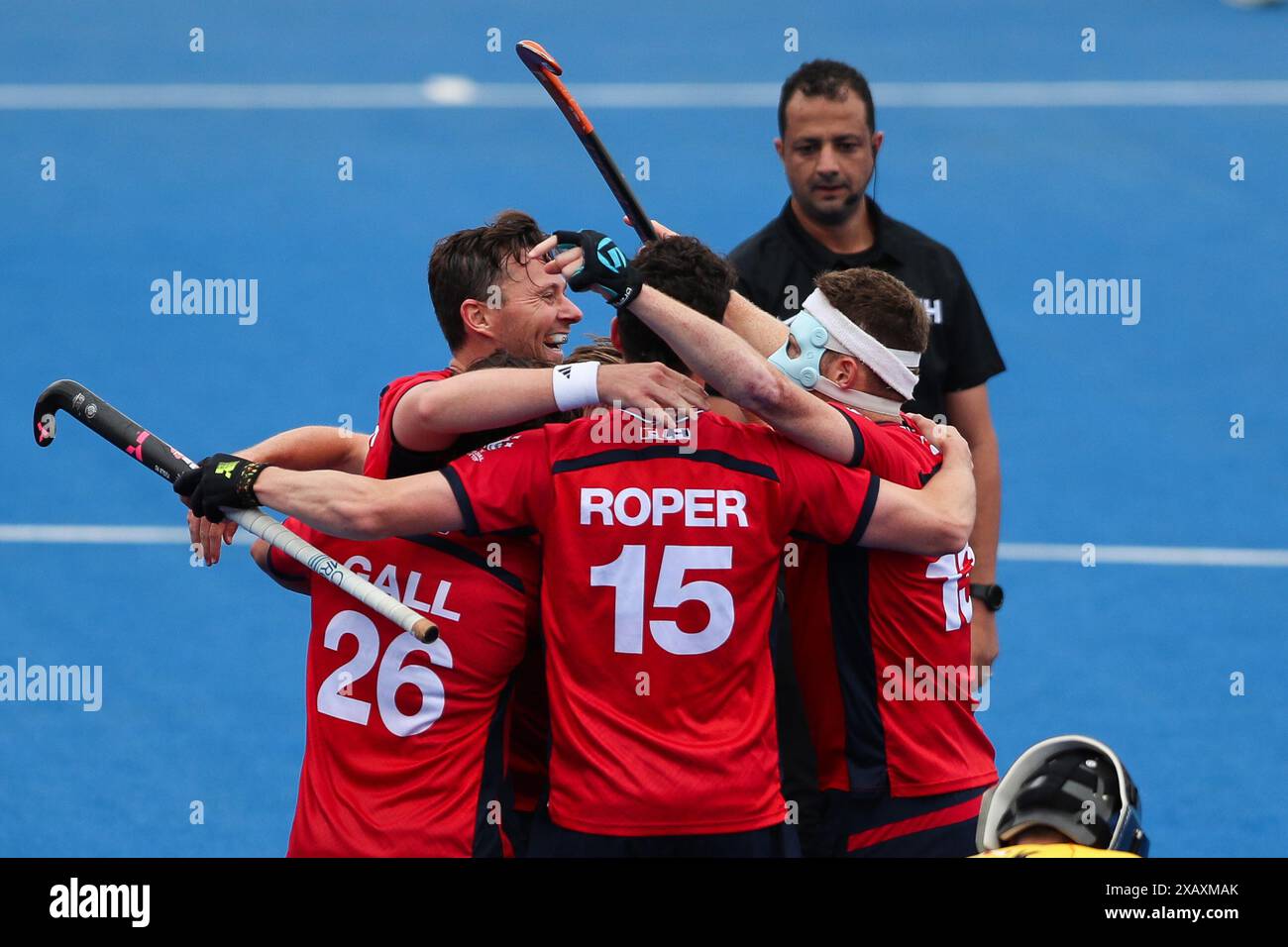 Great Britain's Alan Forsyth (left) celebrates scoring their side's ...
