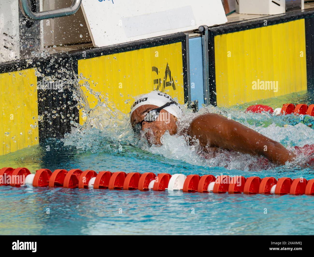 Italian Olympic swimmer Sara Curtis during the Campus Aquae Swim Cup ...