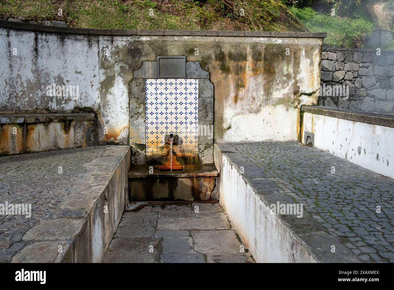 Natural source of mineral water in Caldeiras of Furnas. Furnas Village ...