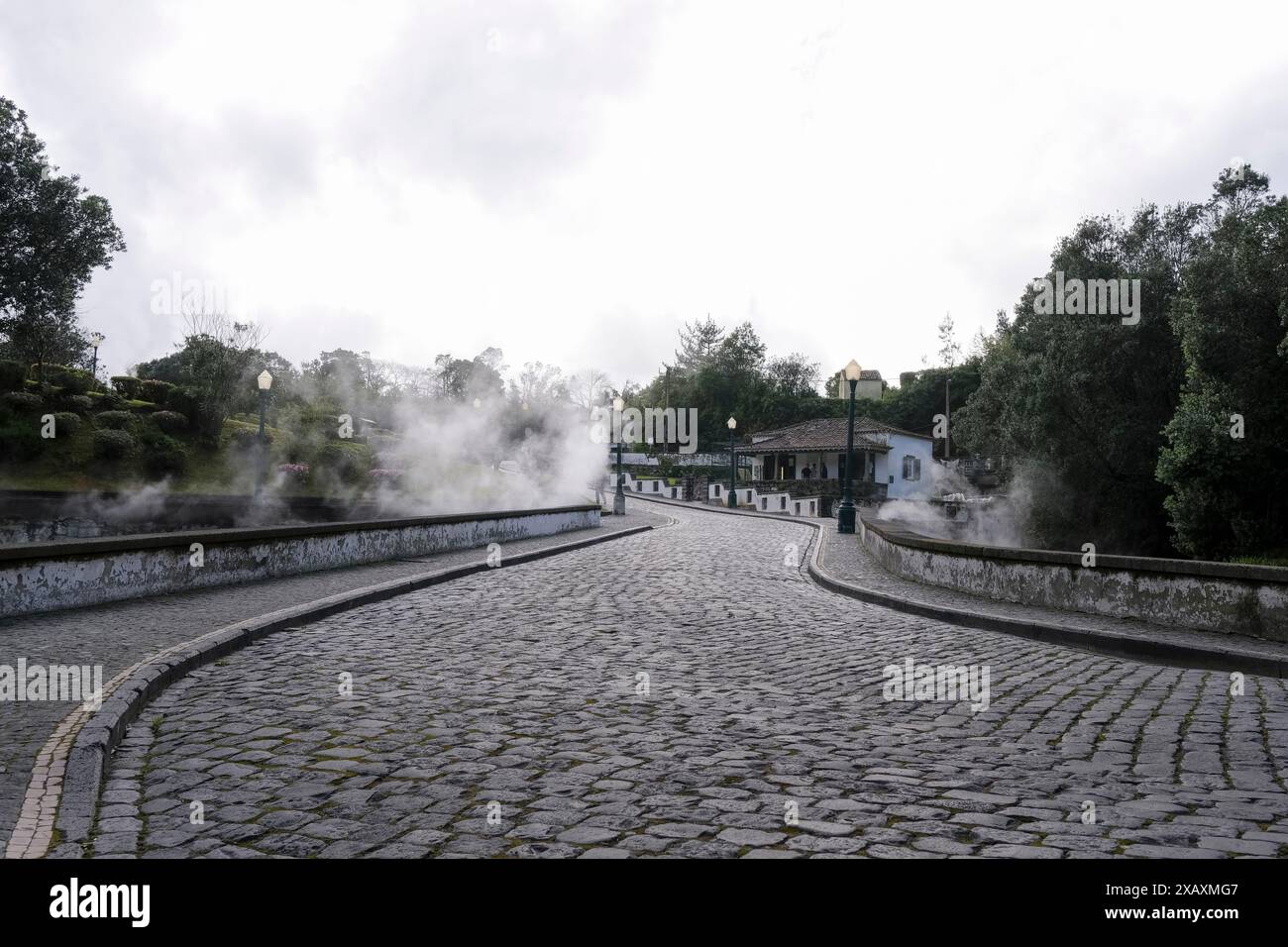 Furnas hot springs (Caldeiras das Furnas) in Furnas village, Sao Miguel ...