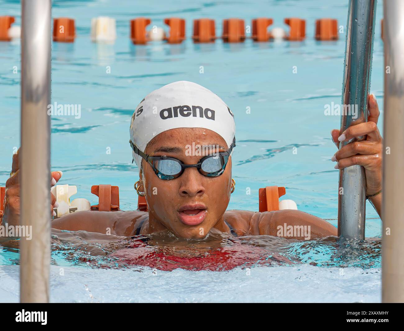 Italian Olympic swimmer Sara Curtis during the Campus Aquae Swim Cup ...
