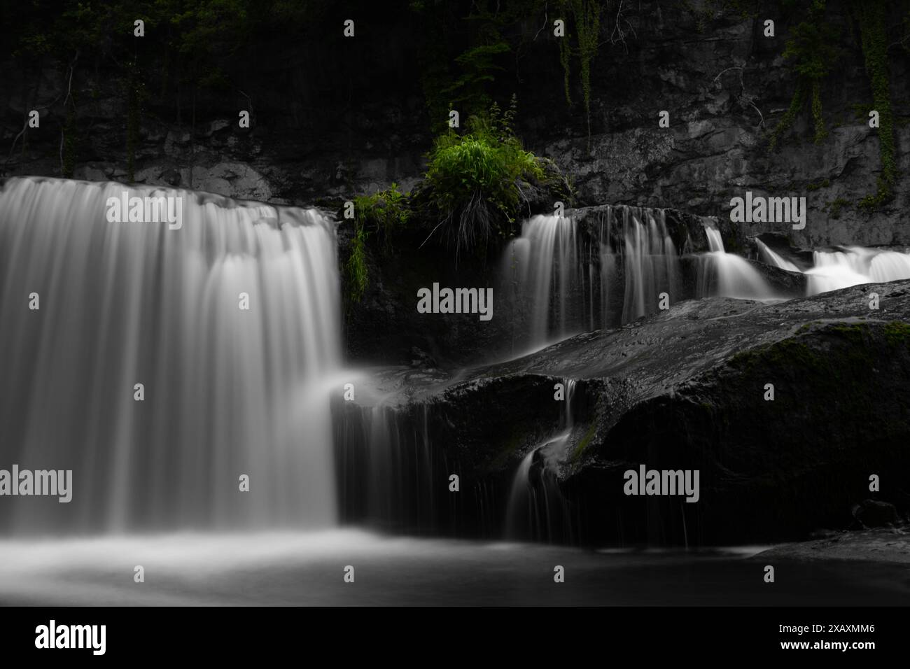 Long exposure shot of the Chavanette waterfall, shot in Rue, Fribourg ...