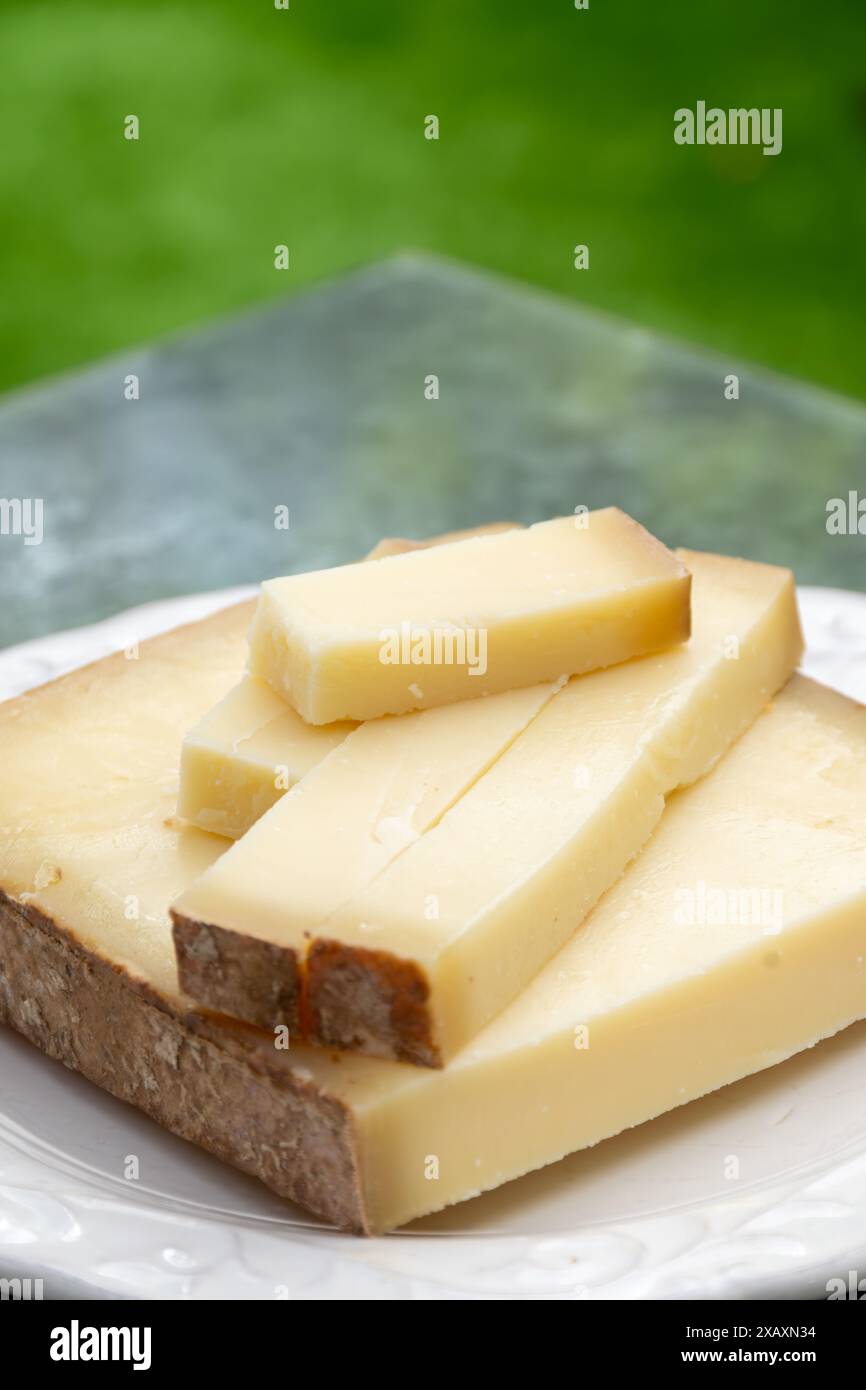 French yellow cheese Comte, varieties unpasteurised cow milk Prestige ...