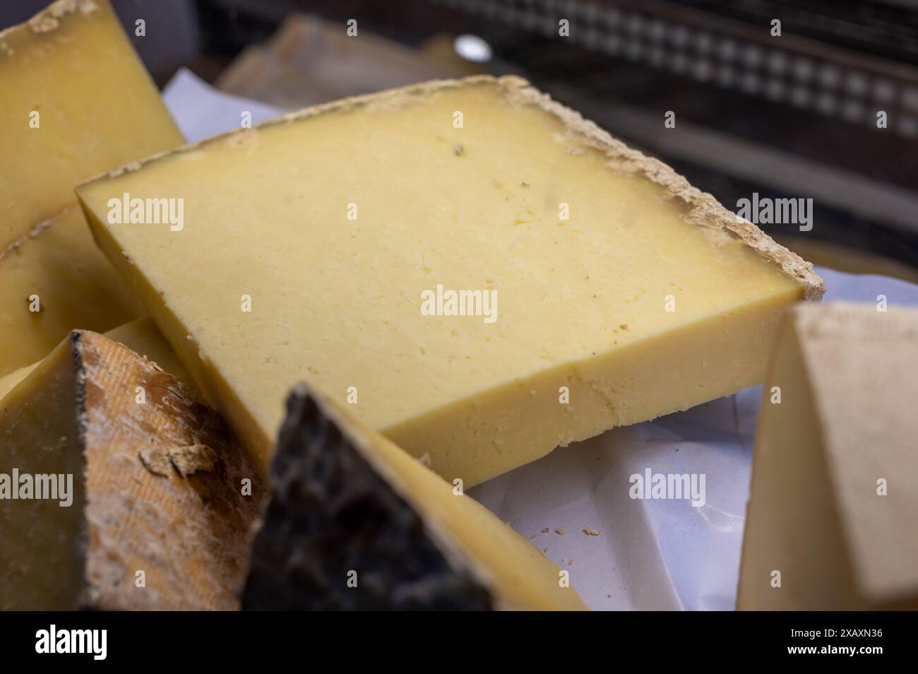 French yellow cheese Comte, varieties unpasteurised cow milk Prestige ...