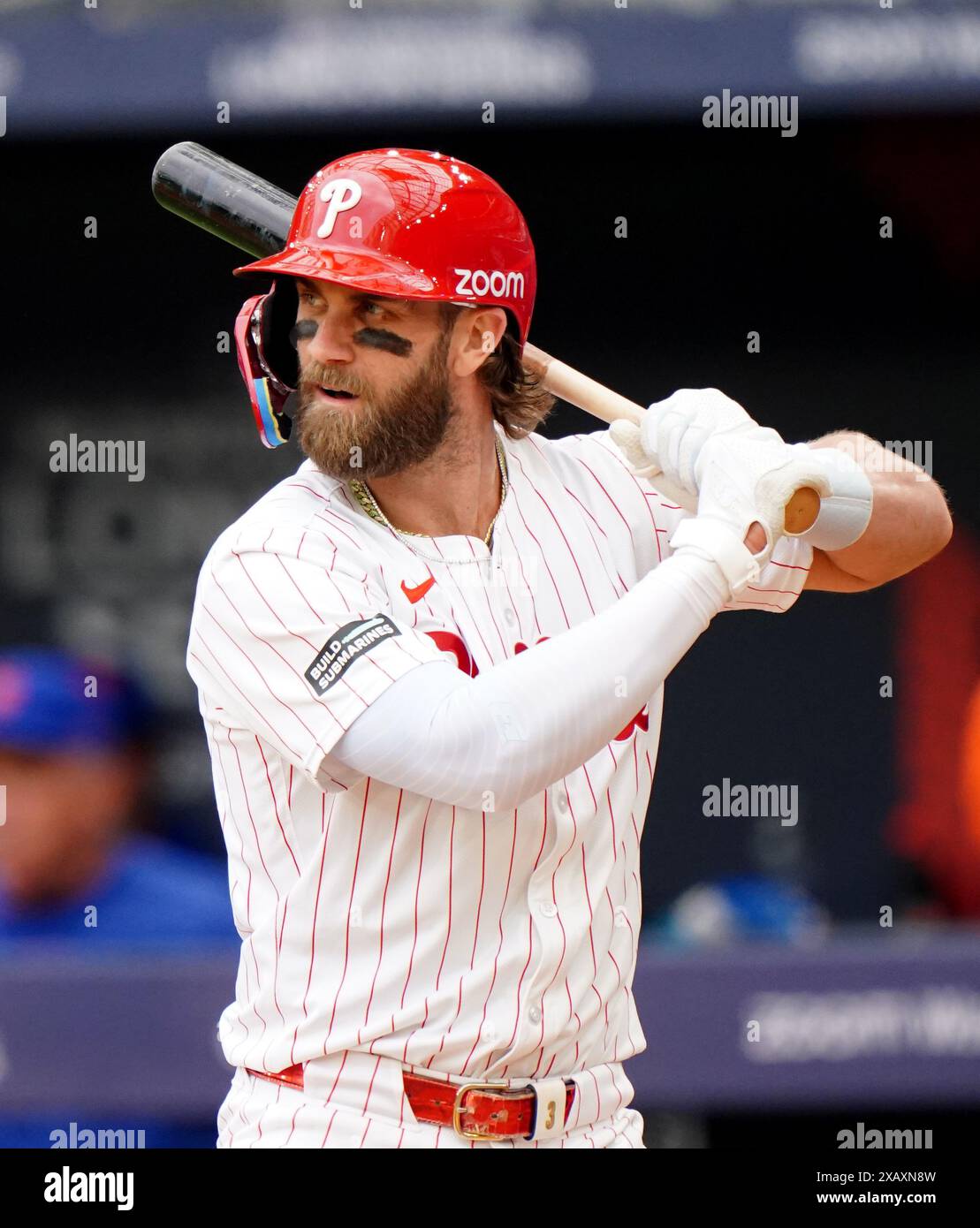 Philadelphia Phillies' Bryce Harper bats during game two of the MLB ...