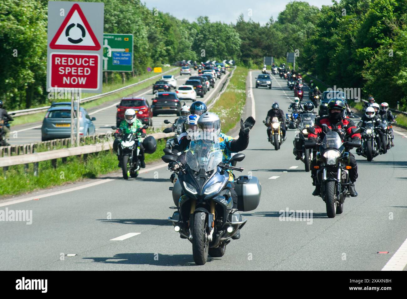 Cumbria, UK. 08th June, 2024. Motorcyclists riding from London to ...