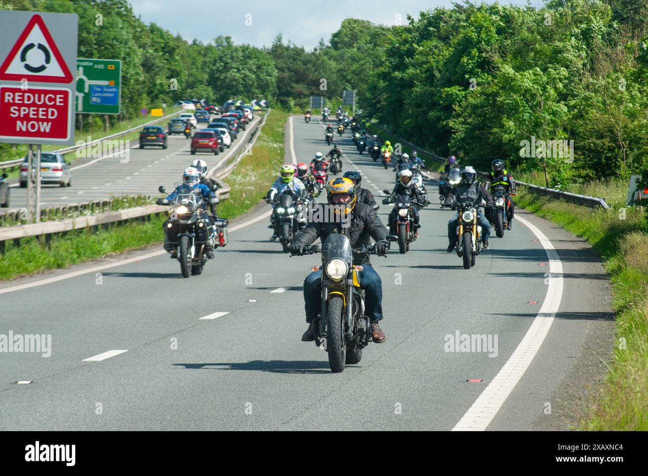 Cumbria, UK. 08th June, 2024. Motorcyclists riding from London to ...