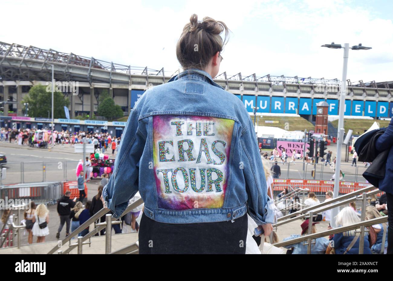 Edinburgh, UK, 9th June 2024: Taylor Swift fan at Murrayfield Stadium ...