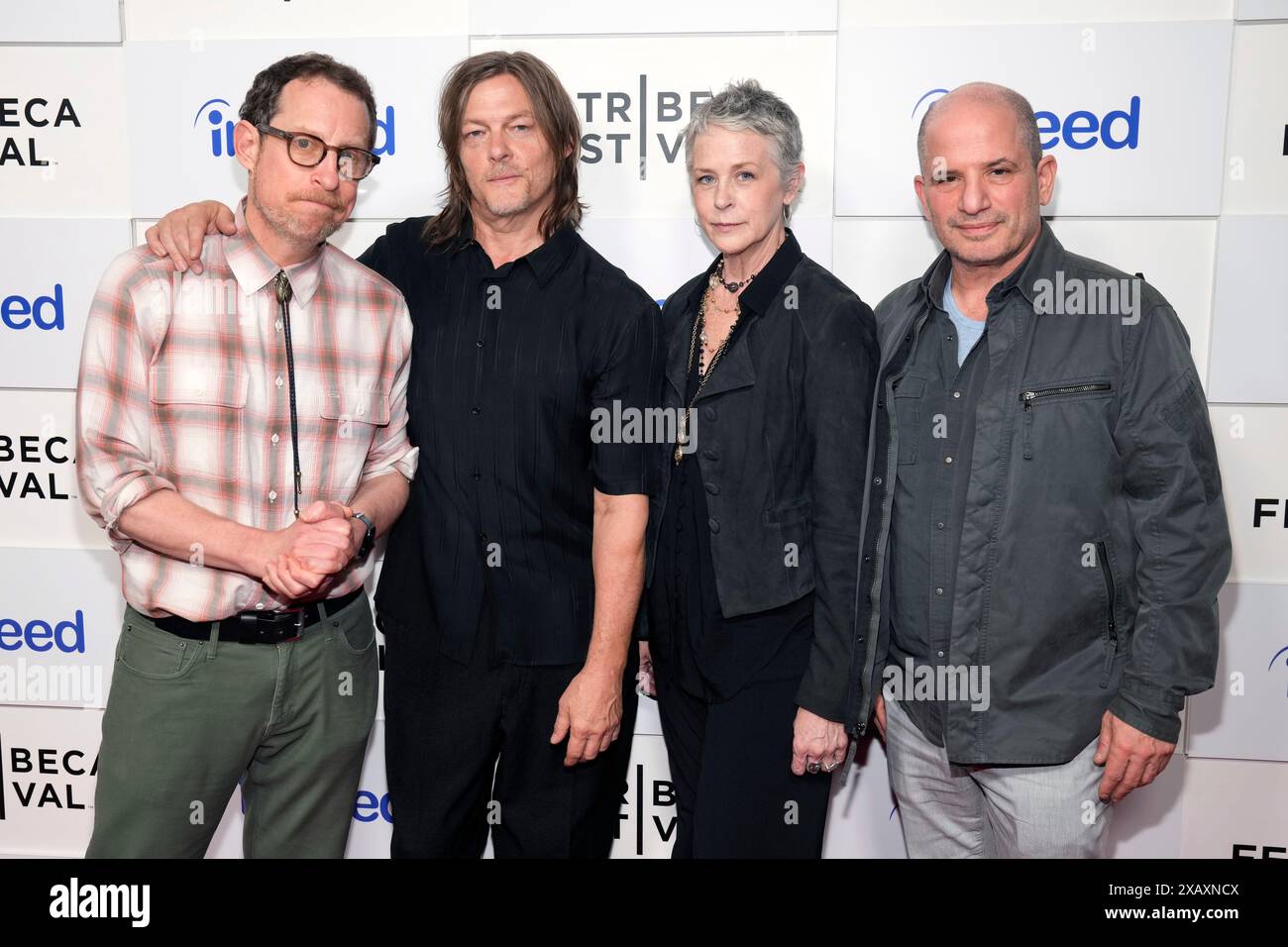 Scott M. Gimple, from left, Norman Reedus, Melissa McBride and David ...
