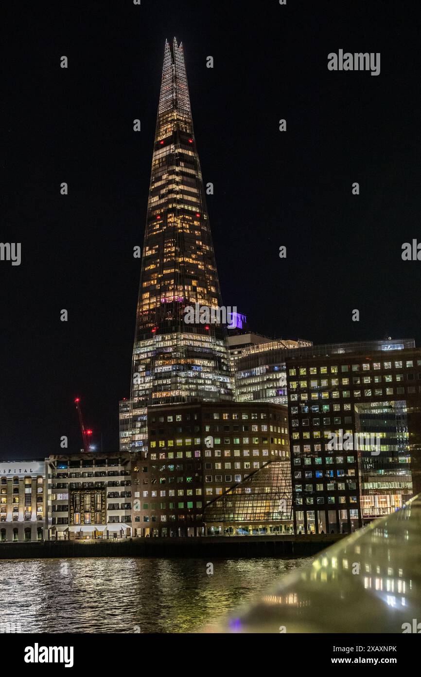 London, England – August 2023. Shard London Bridge Tower, is a pyramid ...