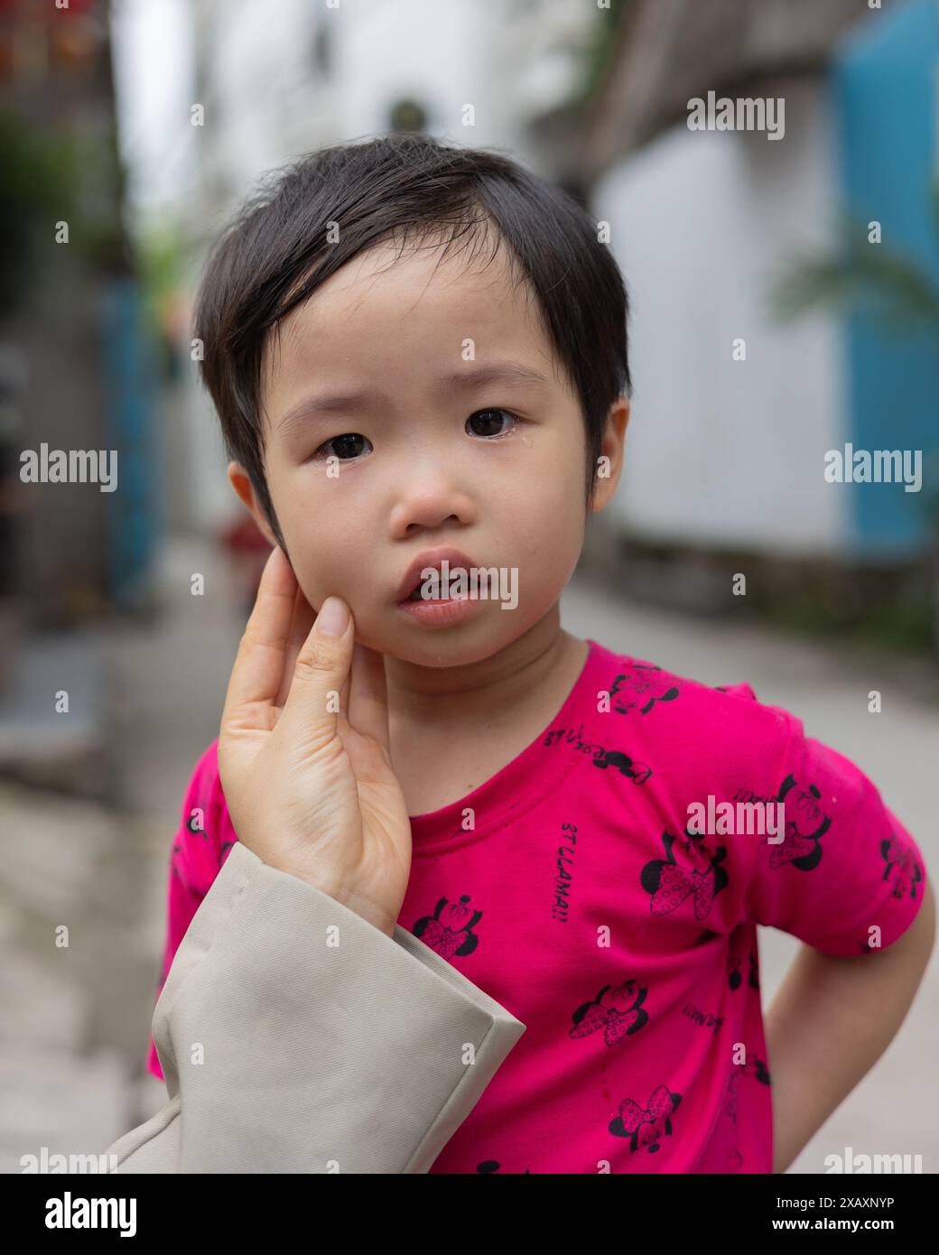 Mad kid got upset and sad and she has a negative attitude. Depressed ...