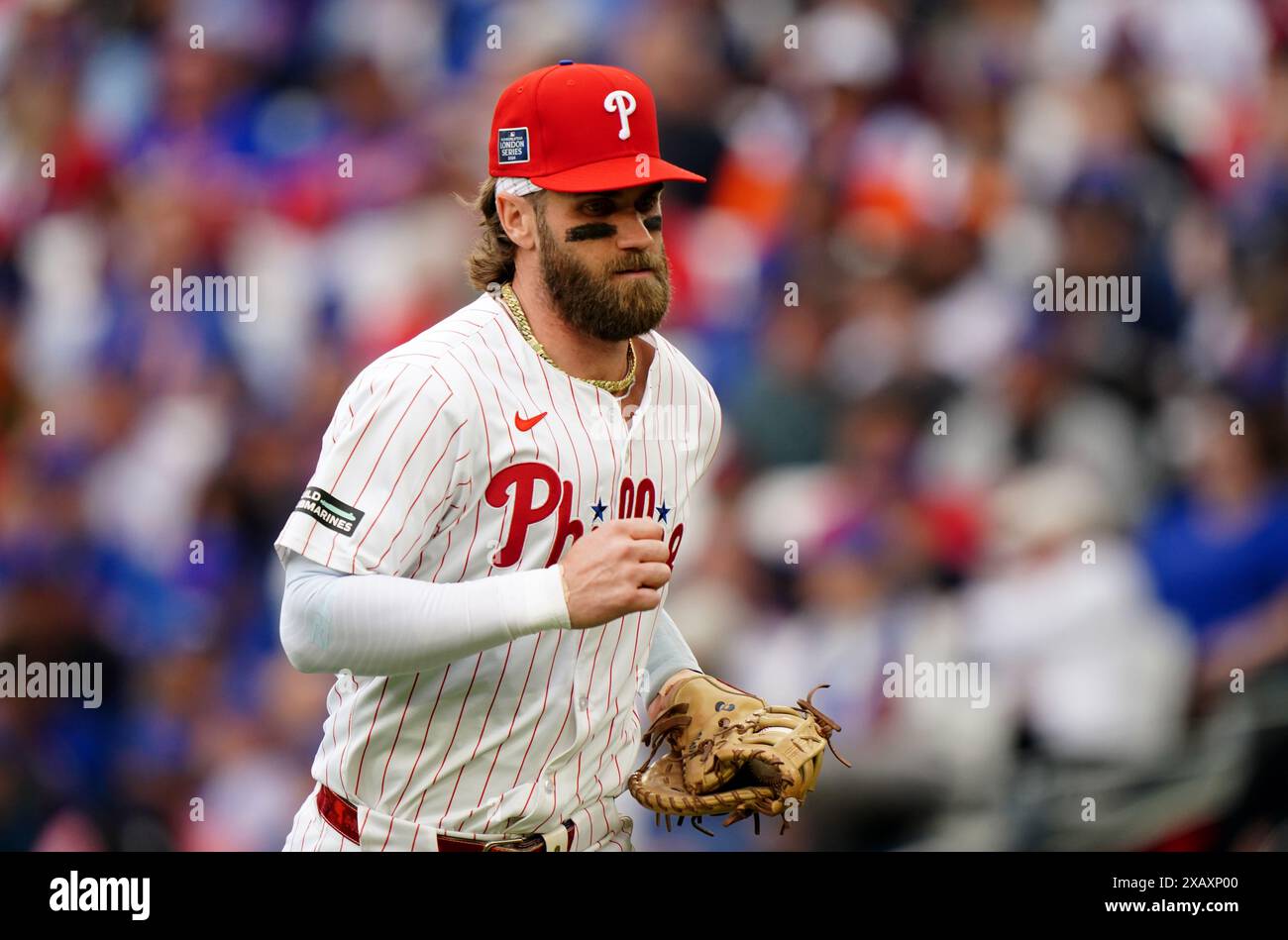 Philadelphia Phillies' Bryce Harper during game two of the MLB London ...