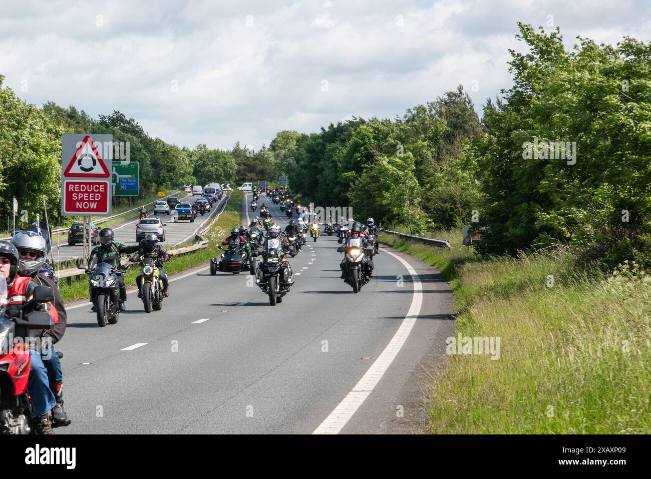 Cumbria, UK. 08th June, 2024. Motorcyclists riding from London to ...