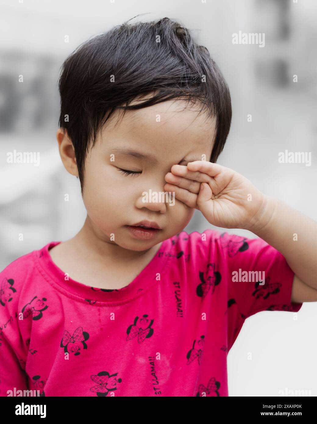 Mad kid got upset and sad and she has a negative attitude. Depressed ...