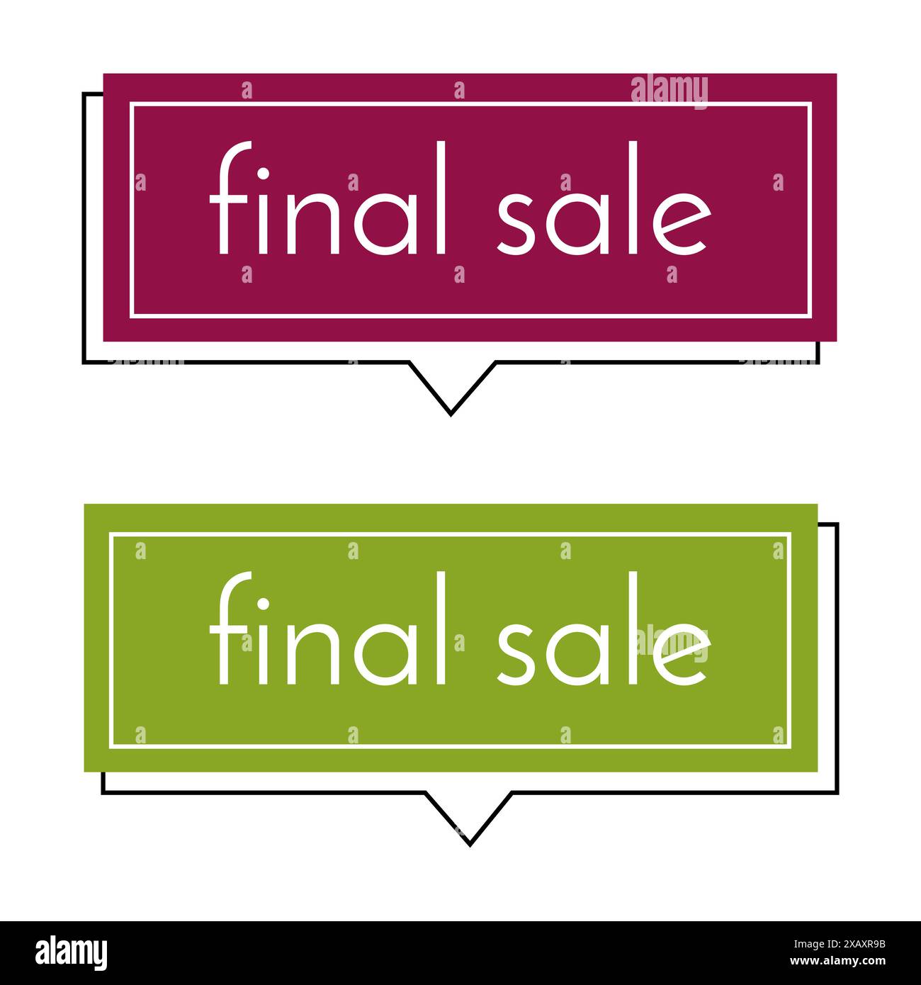 Final sale dark pink and green banner on white background. Vector ...