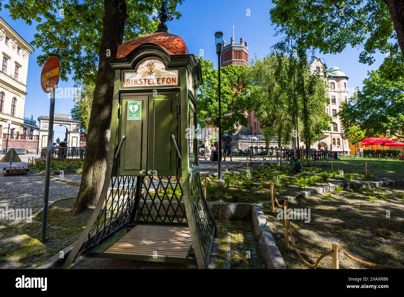 Historic telephone booth from Ericsson. Lars Magnus Ericsson was a ...