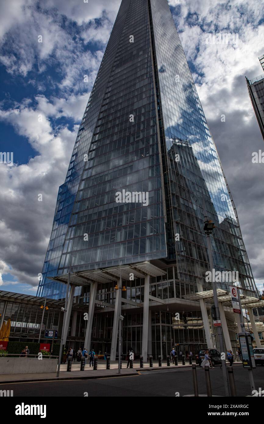 London, England – August 2023. Shard London Bridge Tower, is a pyramid ...