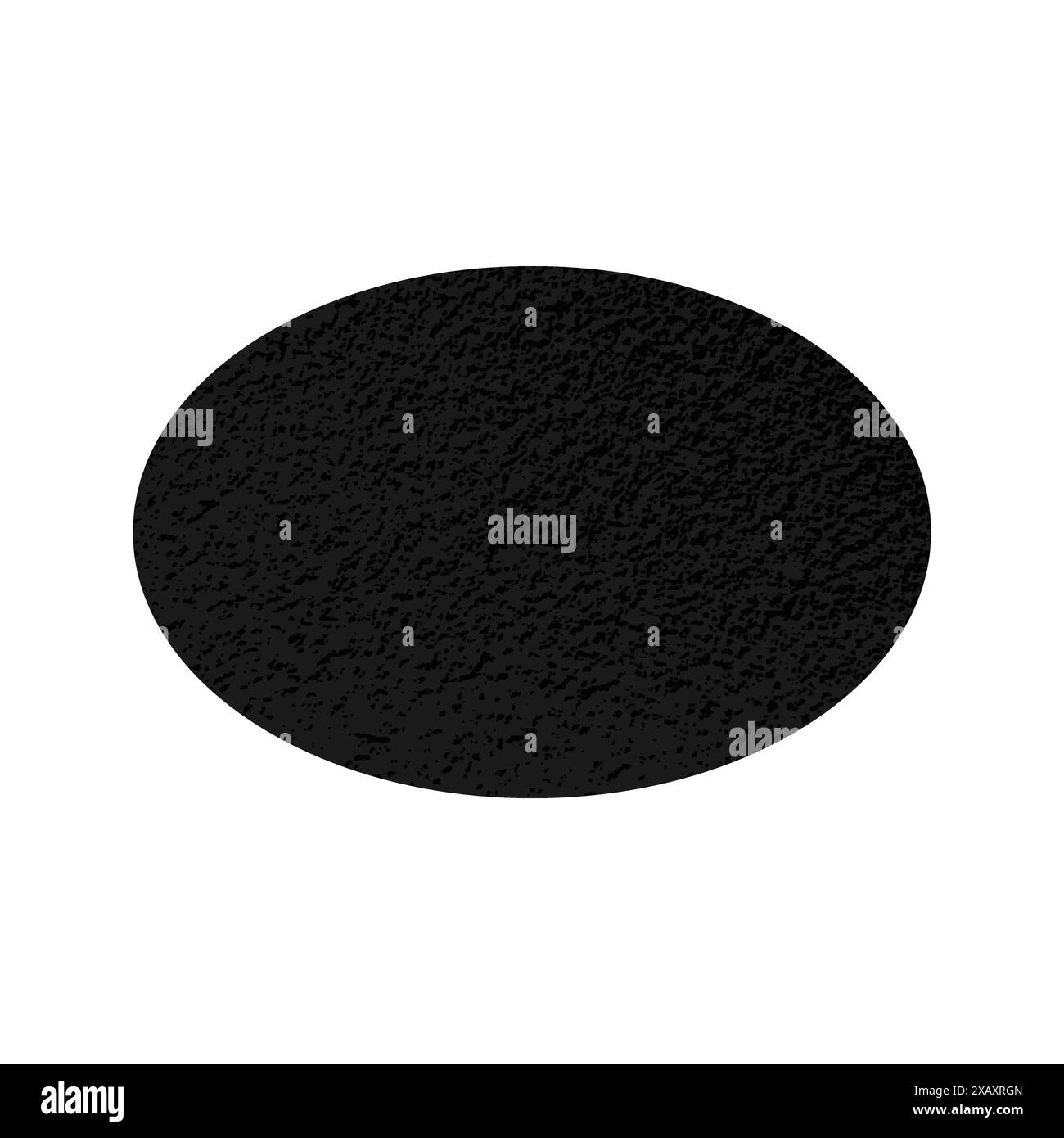 Scratched oval. Dark figure with distressed grunge texture isolated on ...