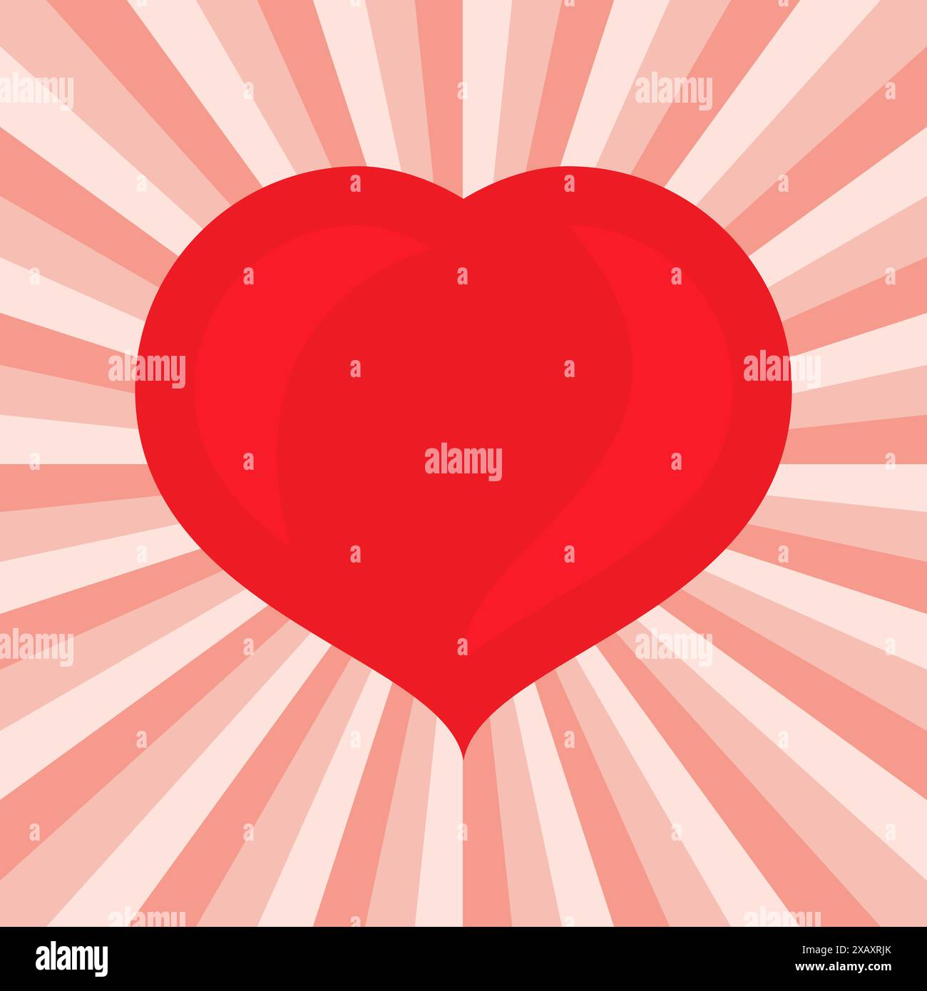 Big Red Heart. Romantic love symbol of valentine day. Vector ...